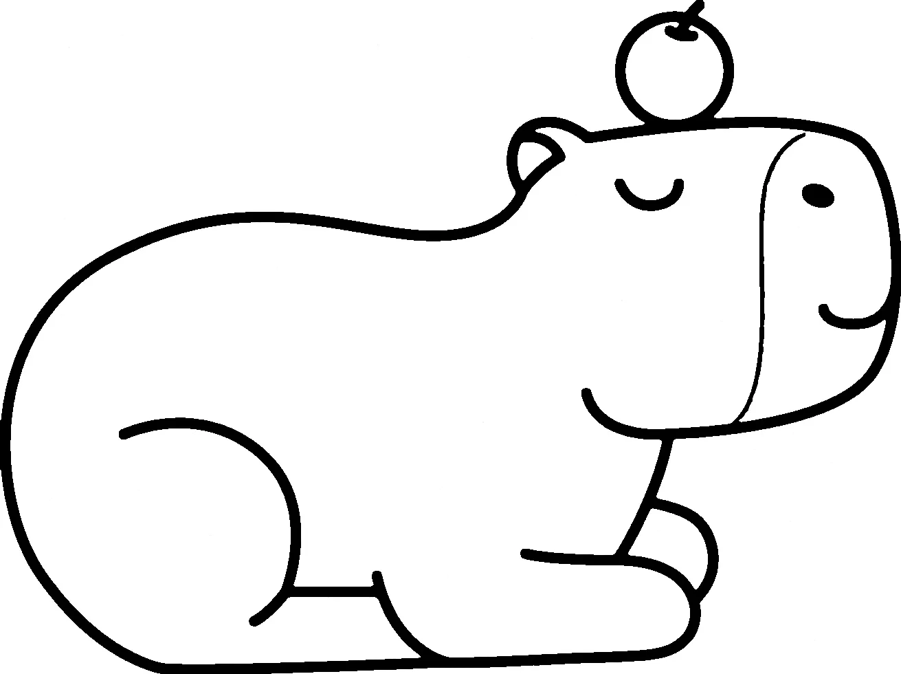Capybara Coloring Pages PDF - Free Printable Coloring Sheets