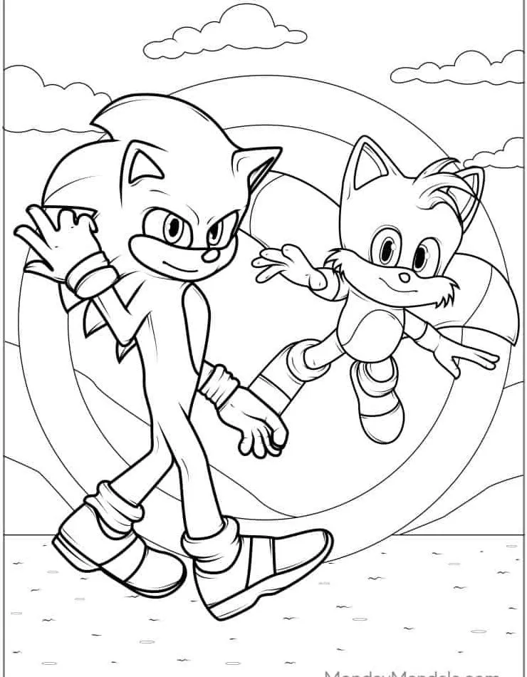 Sonic Coloring Pages PDF - Free Printable Sheets
